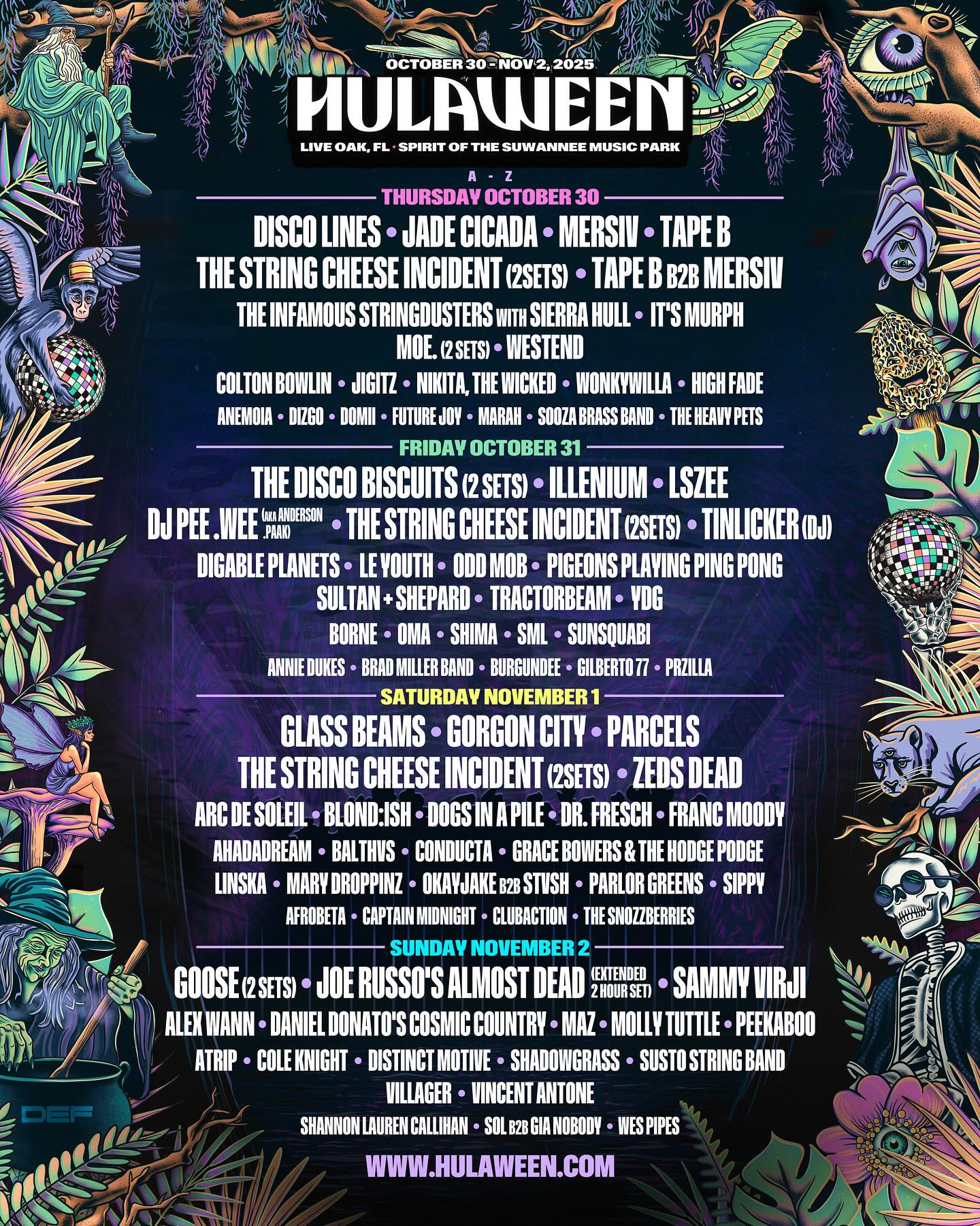 Daily Lineups Revealed for Hulaween 2025 - Moon Lvnding